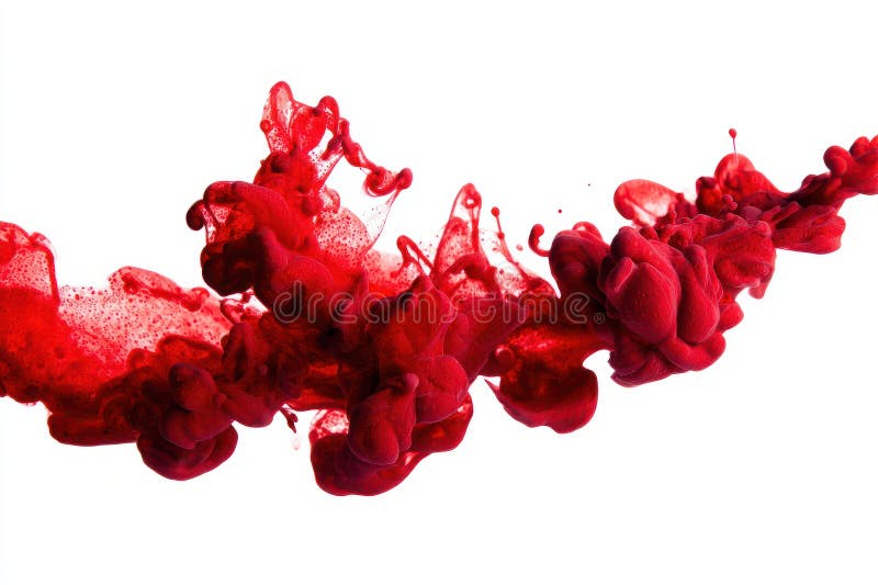 Red Ink Drop Spreading Effect Isolated on White Background --ar Stock ...