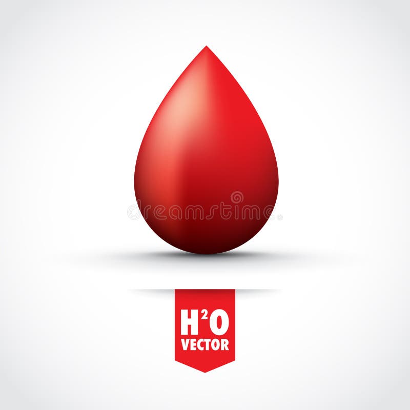 Red ink droplet stock vector. Illustration of cool, design - 92686132