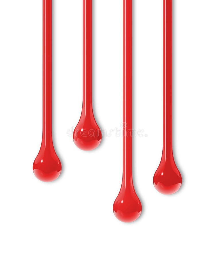Red ink drops stock illustration. Illustration of drop - 128841631