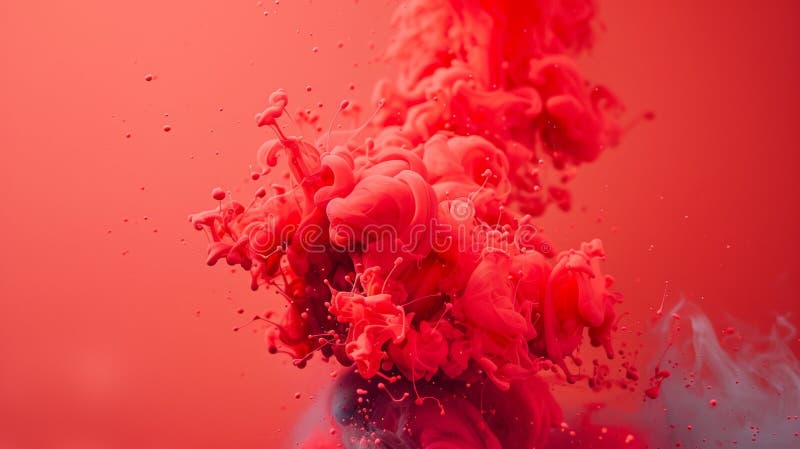 Red Ink Drops Water Creating Abstract Patterns Stock Photos - Free ...