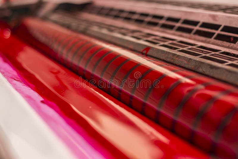 Red ink printing stock photo. Image of magenta, impression - 156474836
