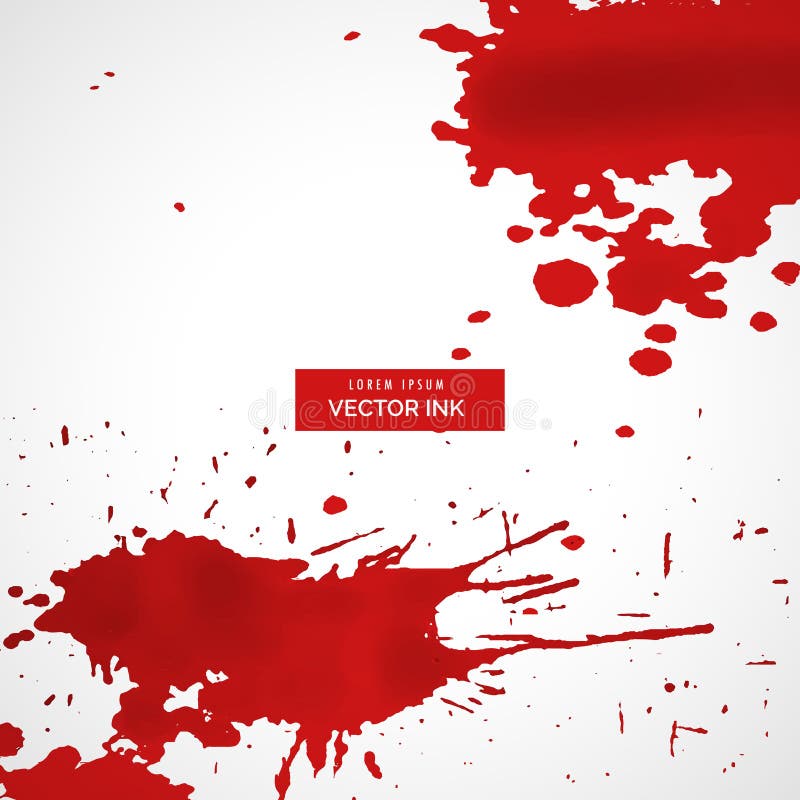 Red Ink Splash Collection Vector Stock Vector - Illustration of brush ...