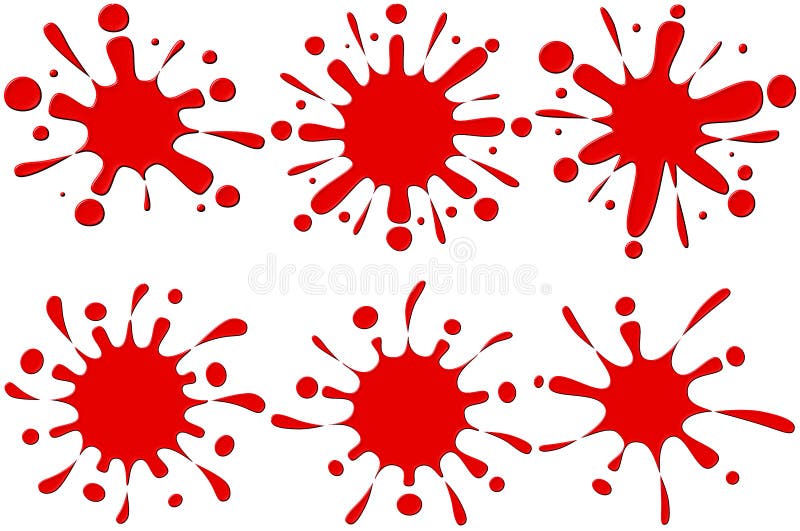 Red ink splashes stock illustration. Illustration of creative - 34009726