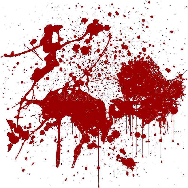 Vector Paint Splatter Red Color with White Background and White Stock ...