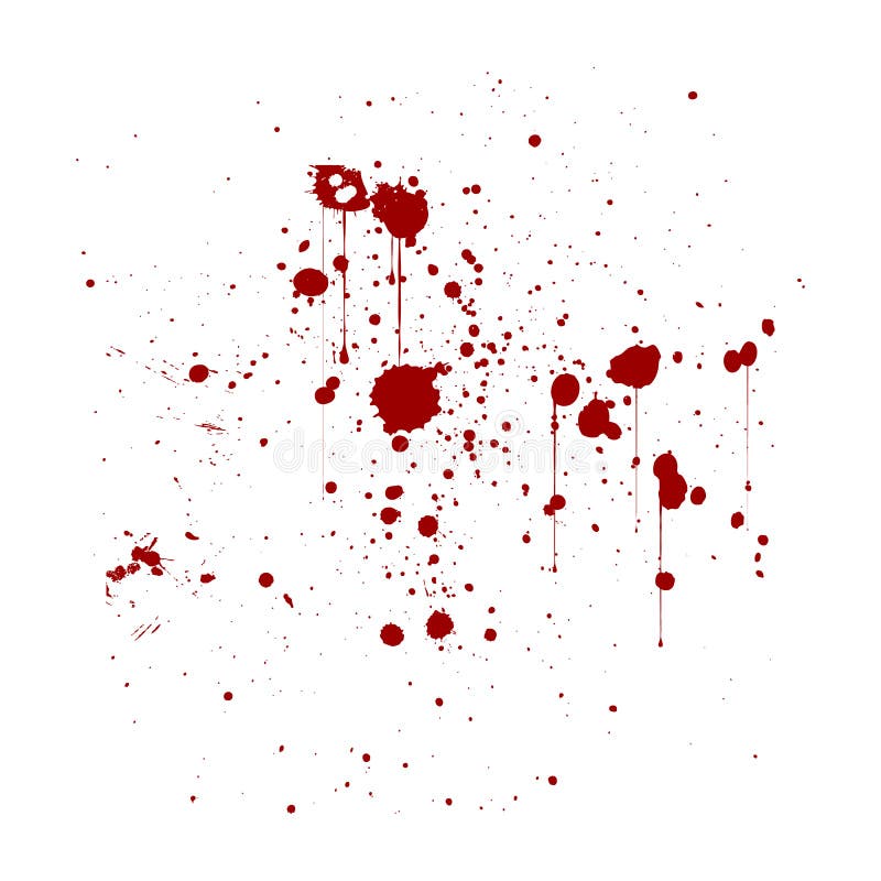 Vector Paint Splatter Red Color with White Background and White Stock ...