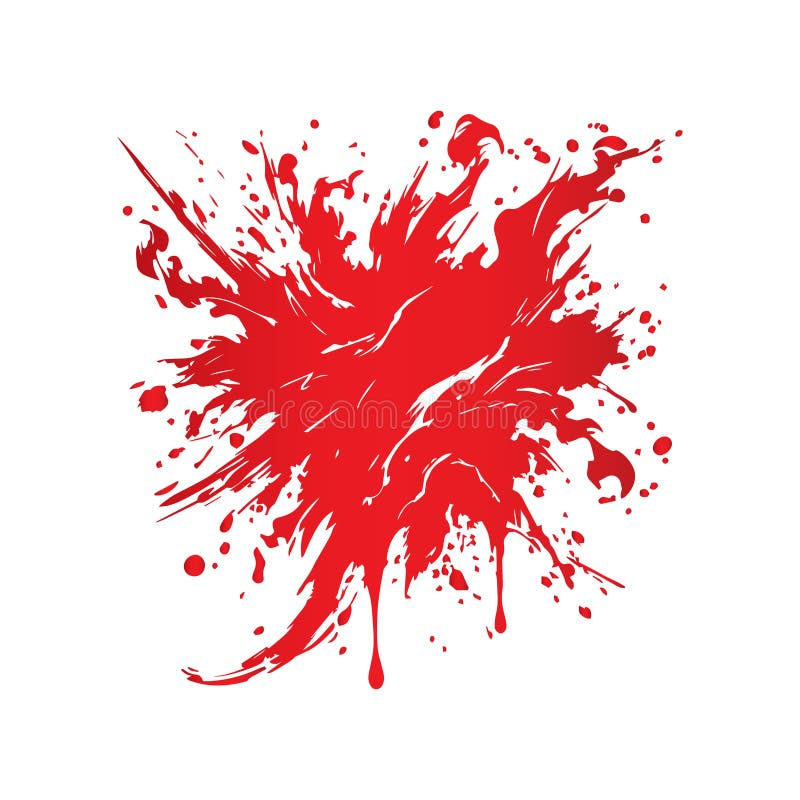 Red Ink Splatter Blood Vector Illustrations with Dynamic and Expressive ...