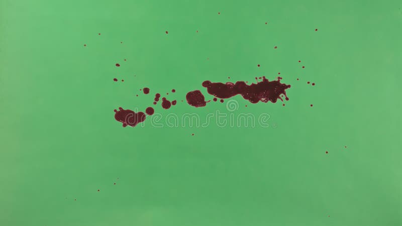 Red Ink Splatter Over Green Screen Background Stock Video - Video of ...