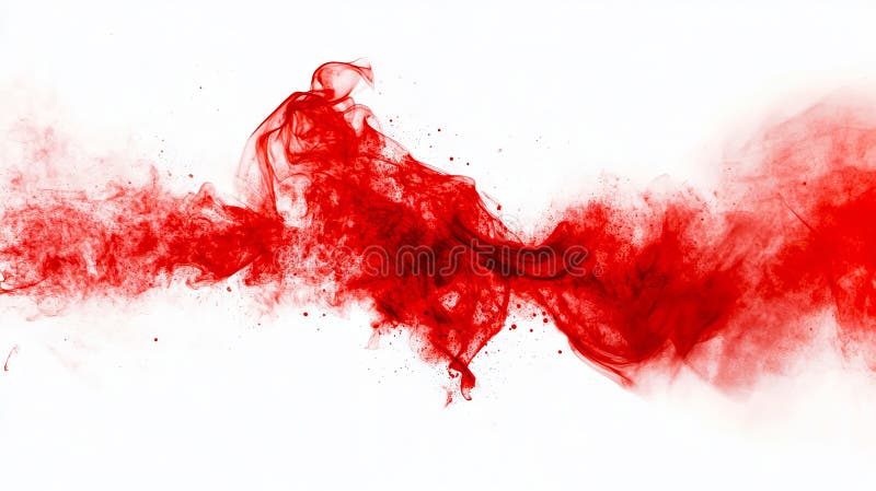 A Red Ink Splatter on a White Background Stock Image - Image of ...