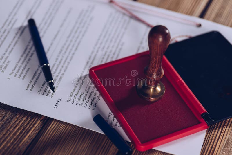 Red Ink Stamp on the Document Stock Photo - Image of last, legal: 113684848