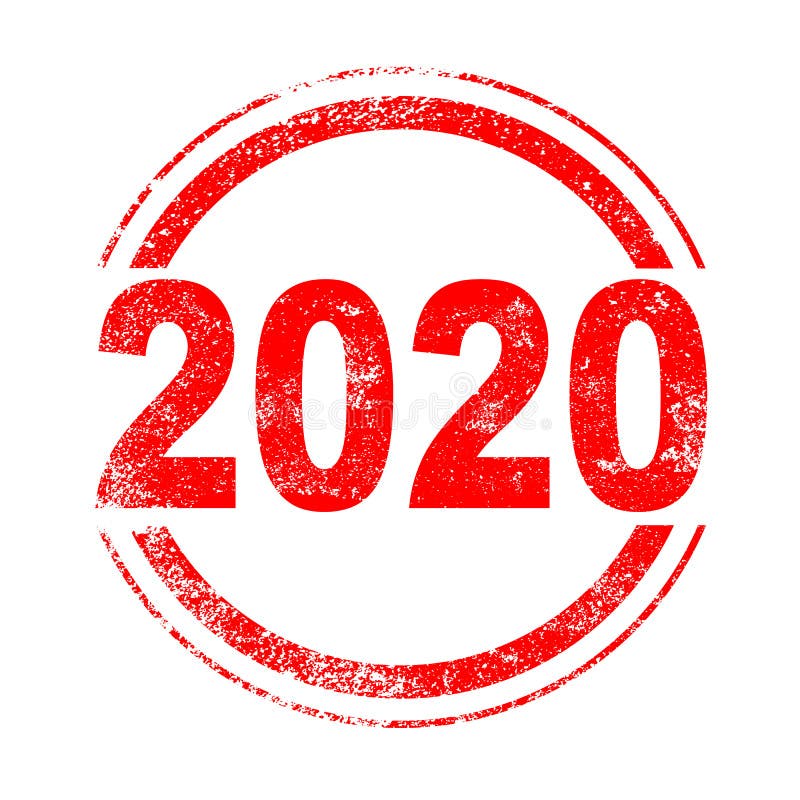 2020 Red Rubber Ink Stamp stock vector. Illustration of rubber - 173471752