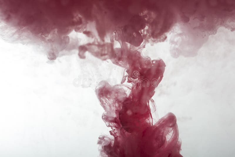 Dark Violet and Red Ink in Water Abstract Background Stock Image ...