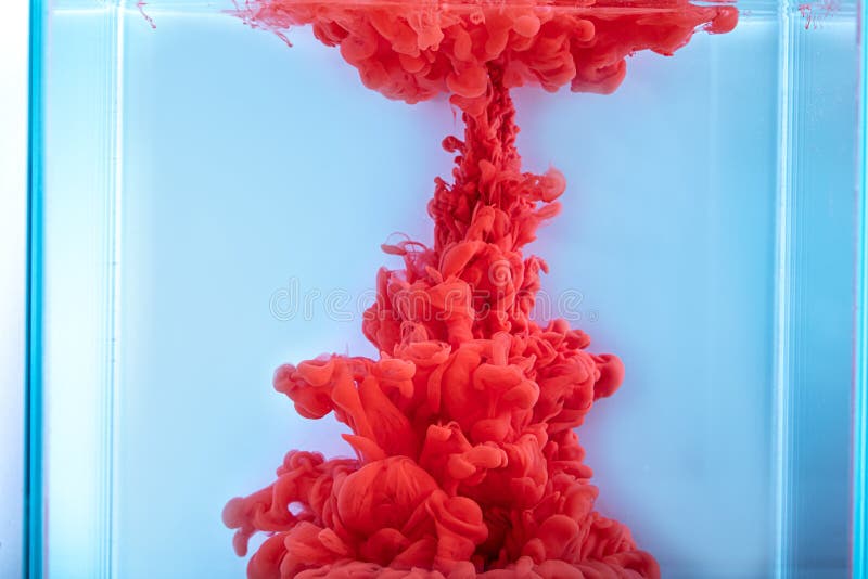 Red Ink in Water. Abstract Background Stock Image - Image of motion ...
