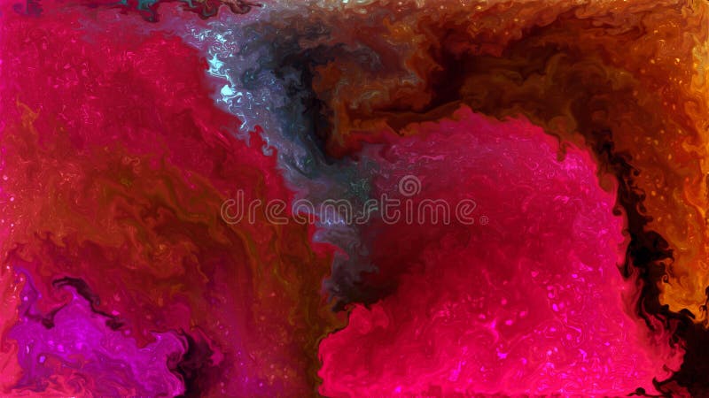 Magenta and Red Liquid Paint Diffusion Background, Vortexes and ...
