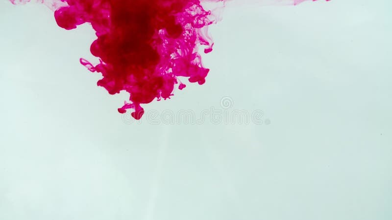 Red Ink on a White Background Stock Video - Video of grunge, pink ...