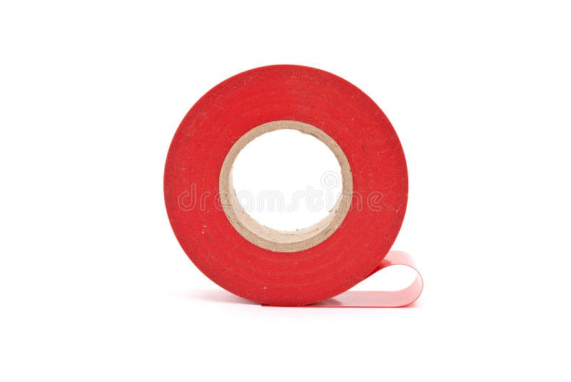 Red insulating tape stock photo. Image of rubber, sellotape - 16744010