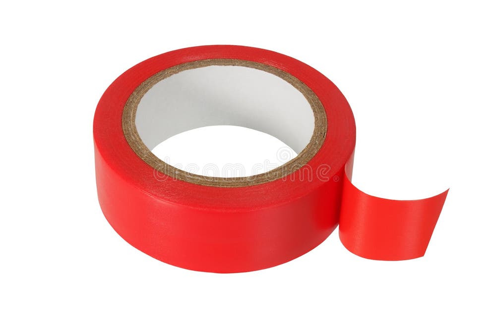 Red insulating tape stock image. Image of fasten, isolation - 171978723
