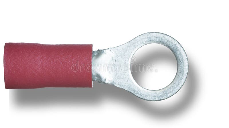 Red Insulation on a Red Ring Wiring Adapter Stock Photo - Image of ...