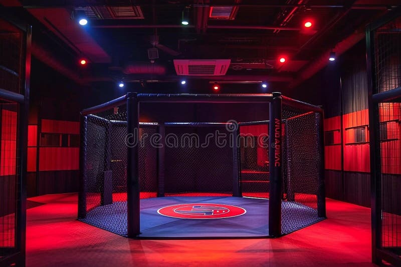 Red Interior of Boxing Ring Stock Illustration - Illustration of ...