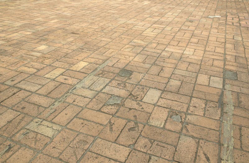 Red Interlocking Bricks on Patio Pavement Walkway for Pedestrians in ...