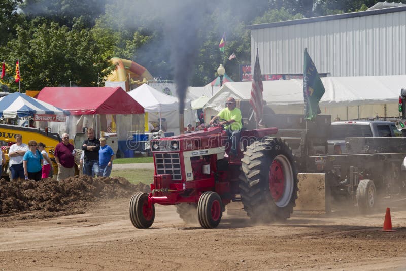Red International Turbo Tractor Editorial Photography - Image of farm ...