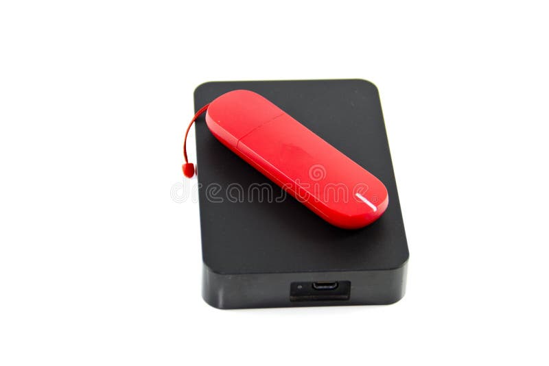 USB Internet Stick with a Laptop Stock Photo - Image of closeup ...