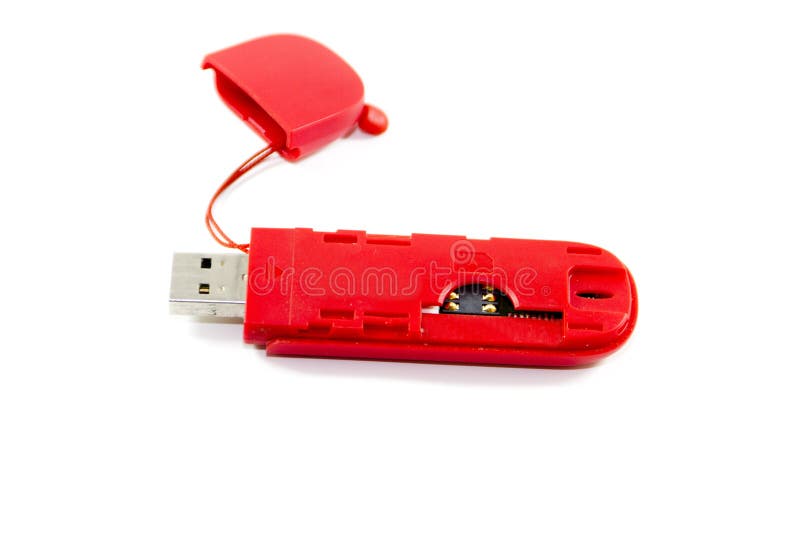 USB Internet Stick with a Laptop Stock Photo - Image of closeup ...