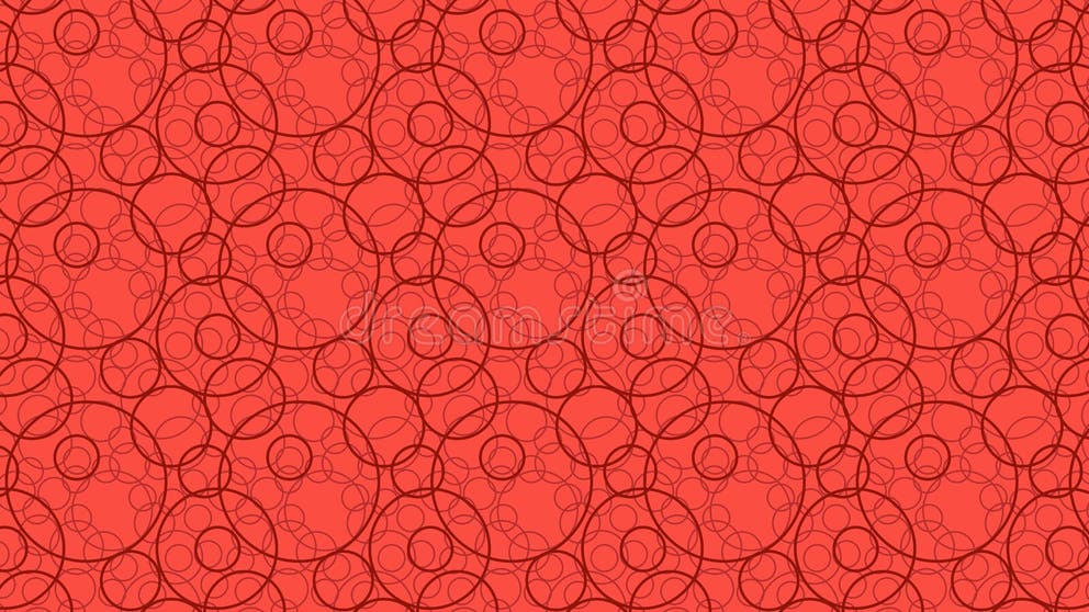 Red Intersecting Circles Pattern Background Stock Image - Image of ...