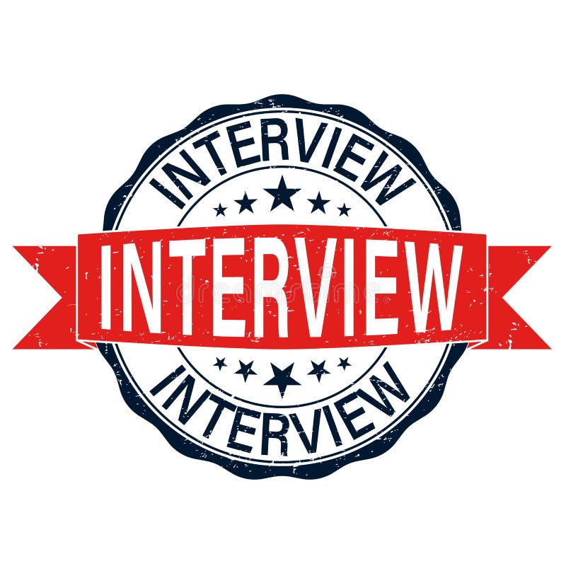 Interview rubber stamp stock vector. Illustration of symbol - 100262908