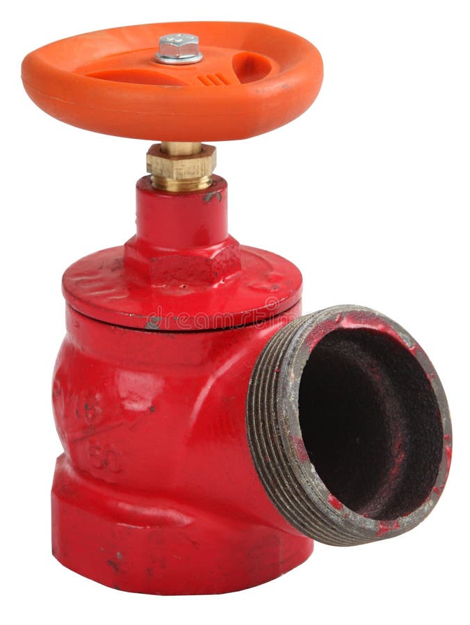 Red Iron Oblique Indoor Fire Hydrant Valve with External Thread Stock ...