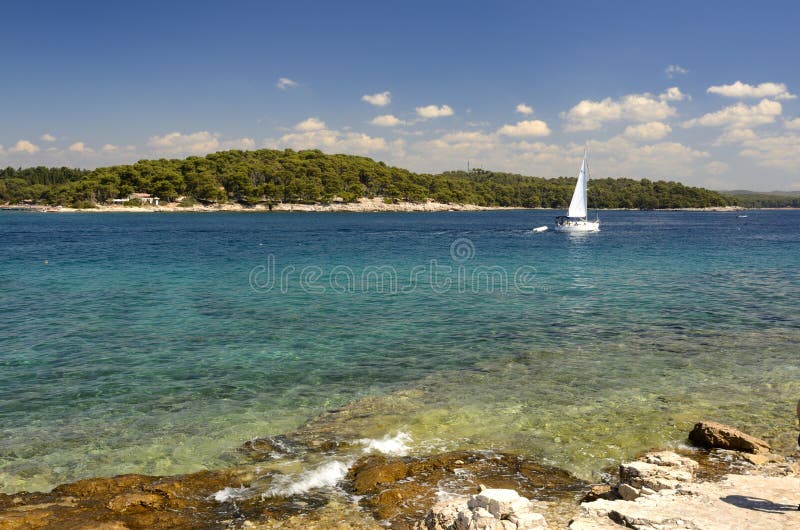 Red Island (Croatia) stock image. Image of transparency - 27001181