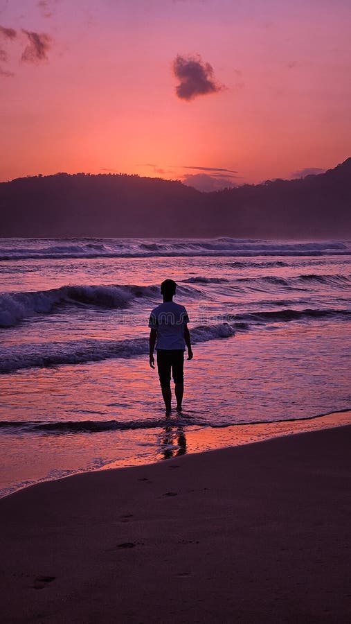 Red Island Sunset stock image. Image of sunset, banyuwangi - 345577421
