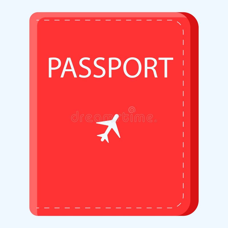 Red Isolated Passport Vector Illustration Stock Vector - Illustration ...