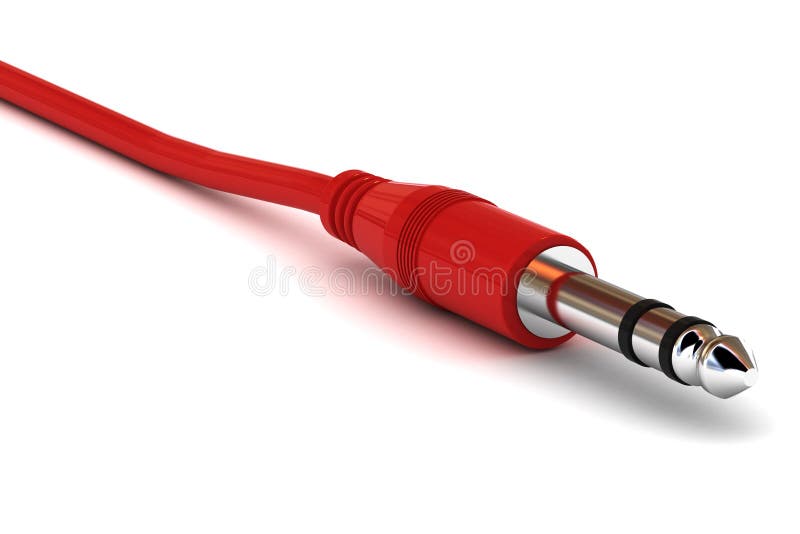 Red Jack Plug stock illustration. Illustration of object - 38249017