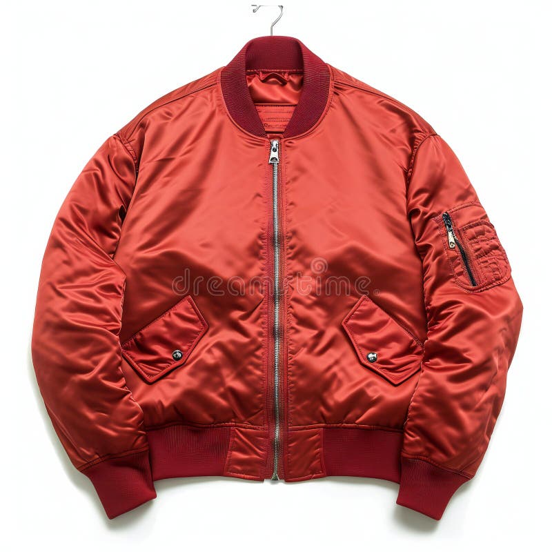 Red Jacket on a White Background, View from Above, Isolate Stock ...