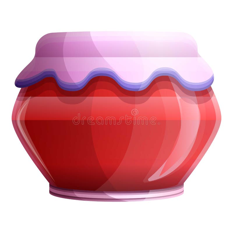 Red Jam Jar Icon, Cartoon Style Stock Vector - Illustration of fresh ...