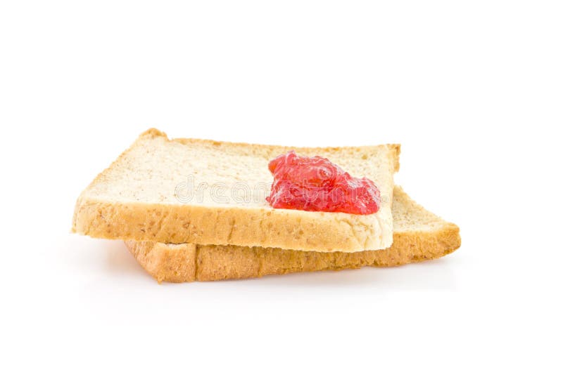 Red jam paint on the bread stock image. Image of eating - 29633793