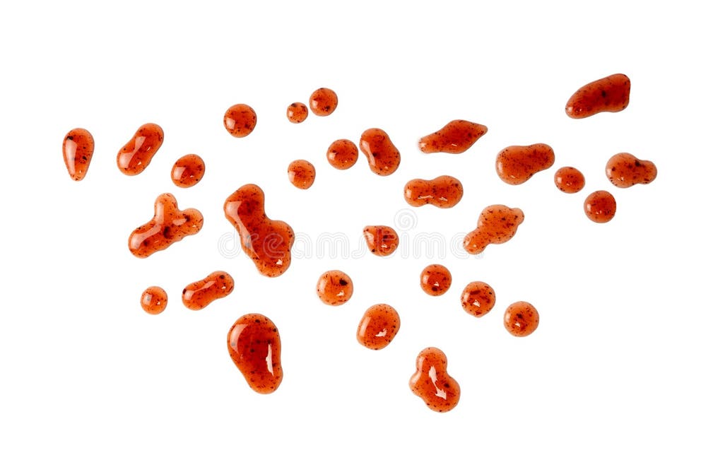Red Jam Splashes Isolated on a White Background Stock Image - Image of ...
