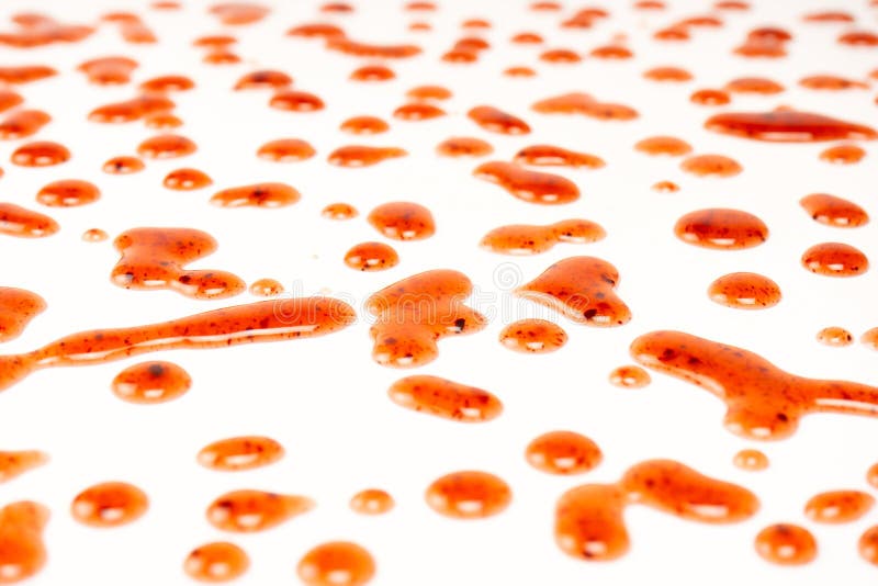 Red Jam Splashes Isolated on a White Background Stock Photo - Image of ...