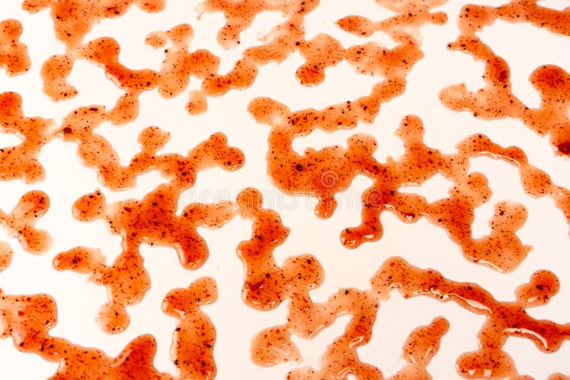 Red Jam Splashes Isolated on a White Background Stock Image - Image of ...