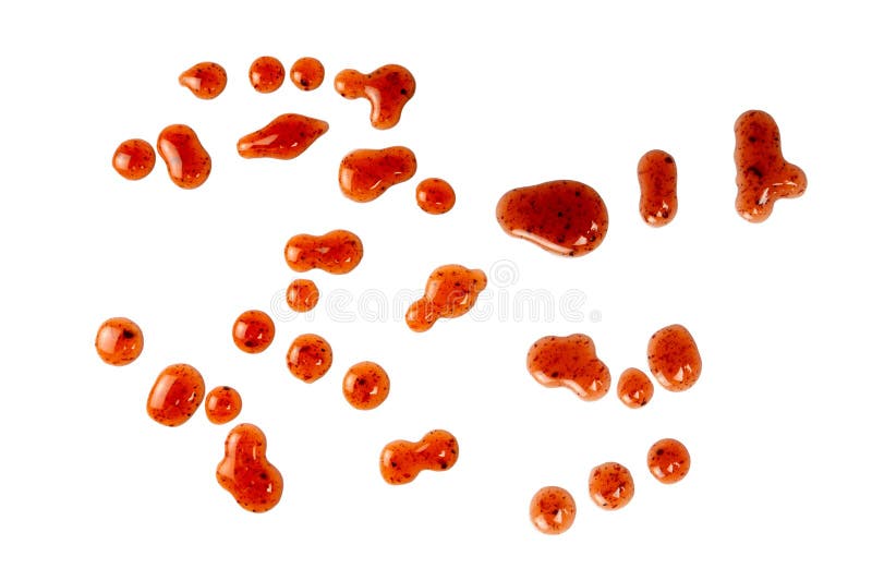 Red Jam Splashes Isolated on a White Background Stock Photo - Image of ...
