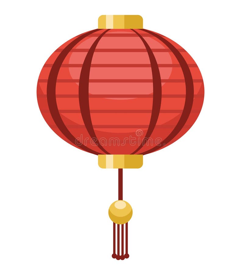 Red japanese lamp hanging stock vector. Illustration of china - 253375749