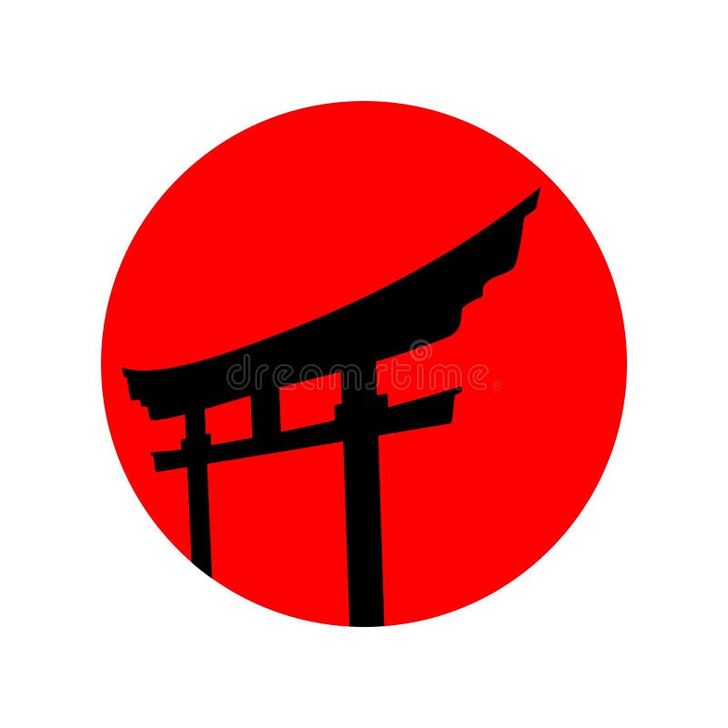 Red Japanese Logo Vector Design Inspiration Stock Vector - Illustration ...