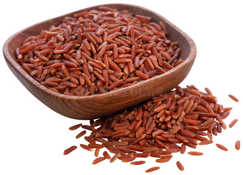 Red Jasmine rice stock image. Image of grain, bowl, copper - 281071975