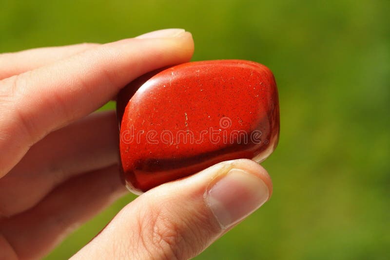 Red Jasper Gemstone from Brazil Stock Image - Image of interesting ...