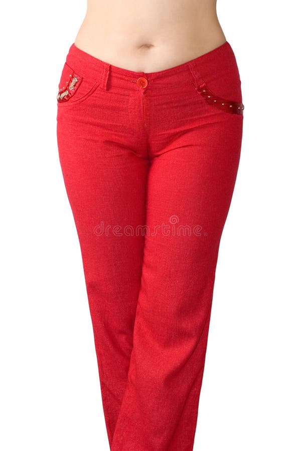 Red jeans stock photo. Image of waist, model, body, women - 11996874