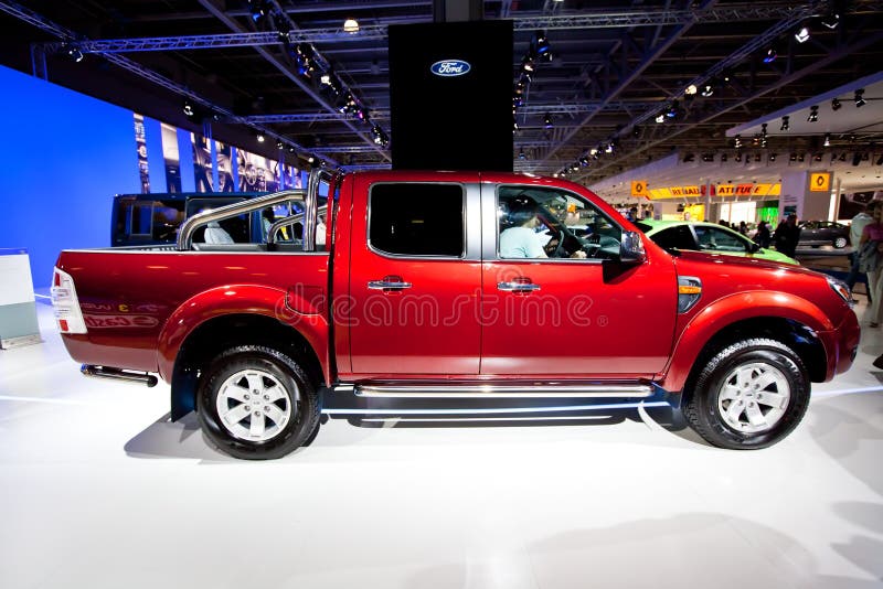 Red jeep car Ford Ranger editorial photography. Image of disc - 19046252