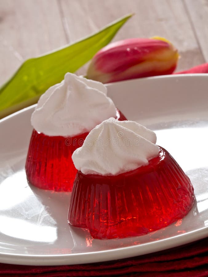 Red Jello stock image. Image of fruit, lemon, spoon, heart - 29487641