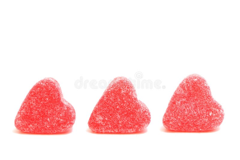 Red Jelly Hearts stock photo. Image of romance, gummy - 64949650