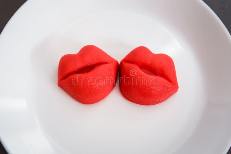 Red jelly lip stock photo. Image of love, closeup, packaging - 130831982
