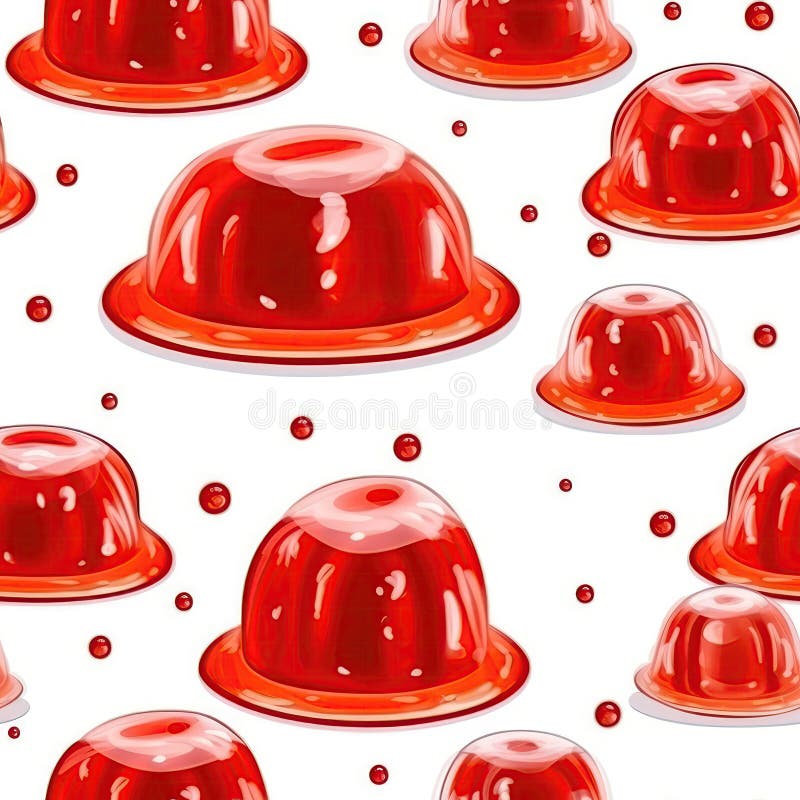 Red Jelly on White Background . Seamless Background. Generative AI ...